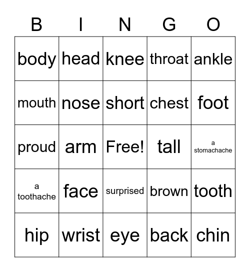 Inside the USA - Unit 7 Bingo Card