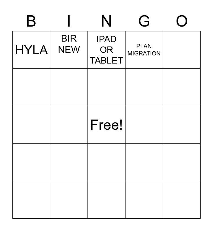 MAY BINGO Card