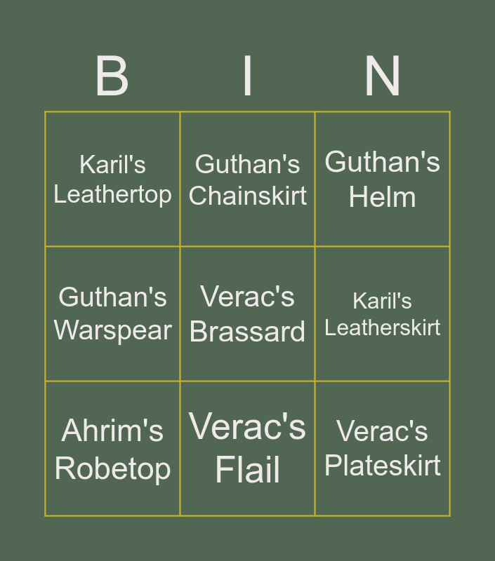Palletised - BYOBB Bingo Card