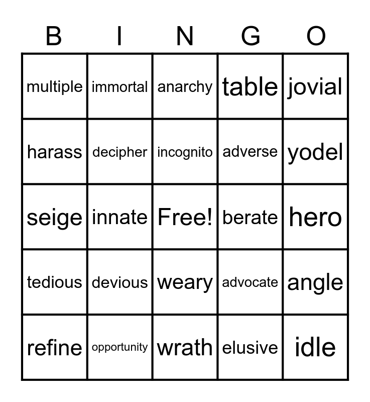 6 8 Grade Vocabulary Bingo Card 6-8-grade-vocabulary-bingo-card