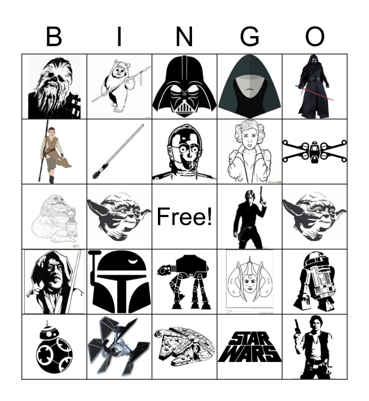 Star Wars - May The 4th Be With You Bingo Card