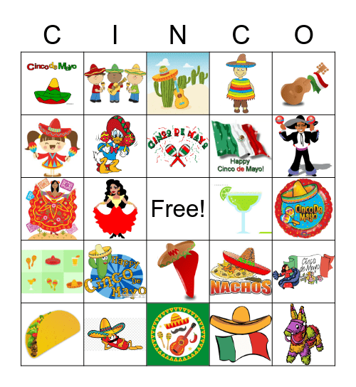 Cinco De Mayo Bingo Card