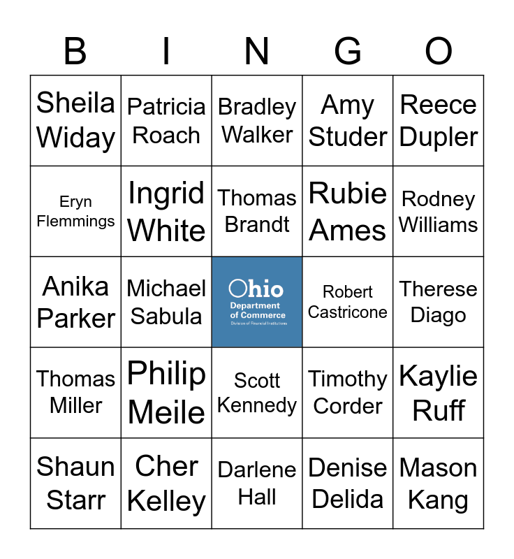 DFI Public Service Employee Recognition Week Bingo Card