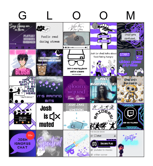 isitjosh- Twitch Stream Bingo Card
