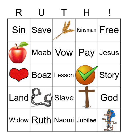 Ruth Bingo Card