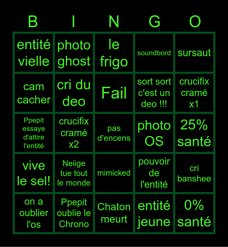 Bingo de l'espace ! ( Ppepit ) Bingo Card