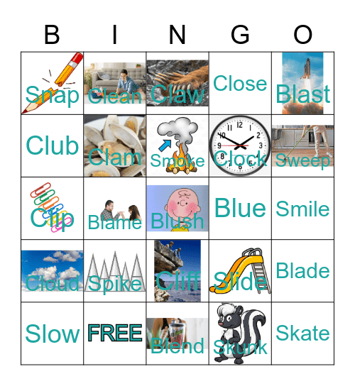 S-Blend Tic-Tac-Toe Bingo Card