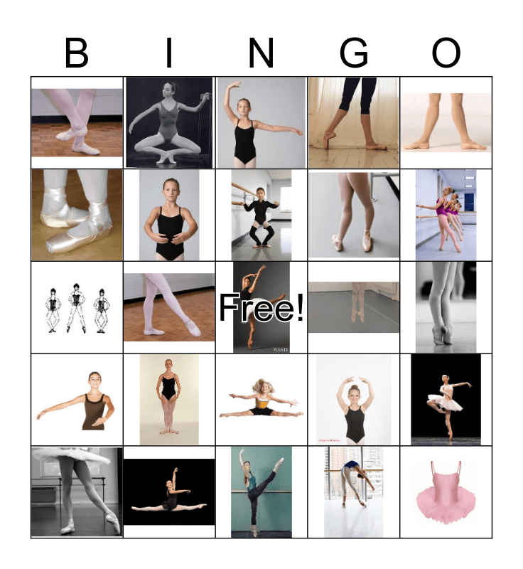 Ballet Bingo Card