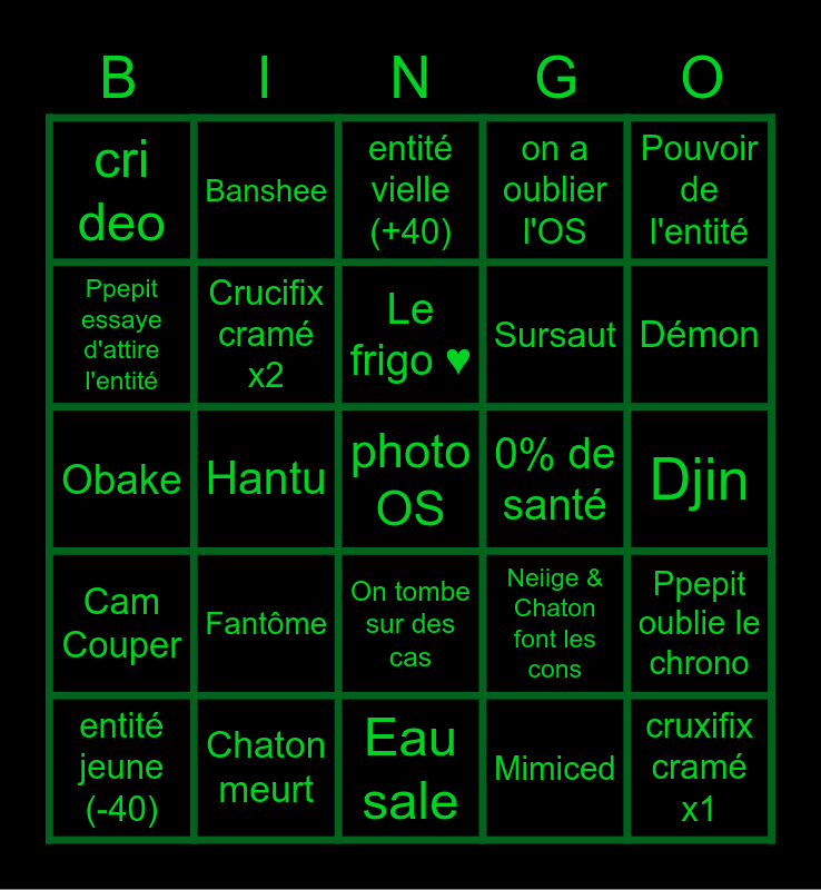 Bingo de l'Espace (Ppepit) Bingo Card
