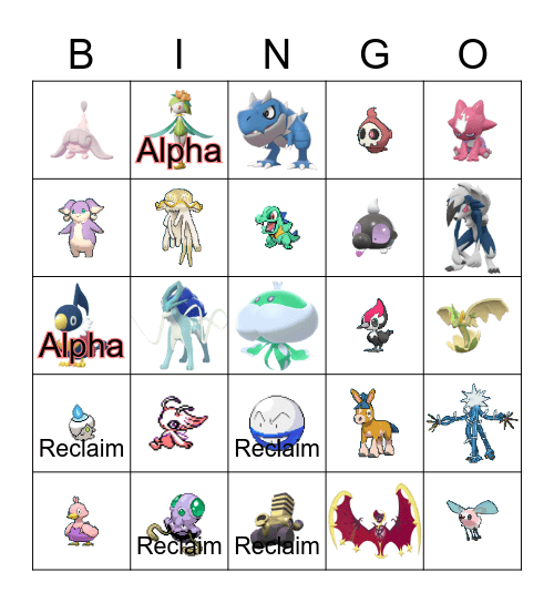 Year Shiny Hunting Bingo Card