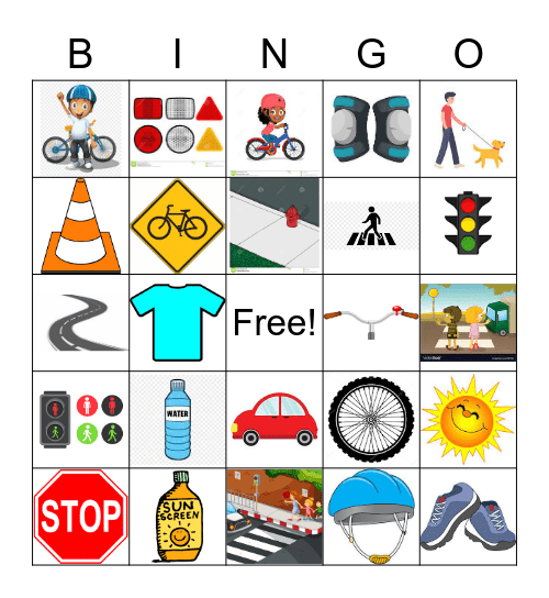 Bike Safety Bingo Card