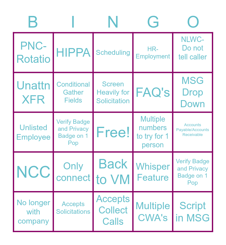 Ruby 2.0 BINGO Card