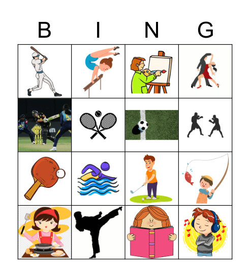LOS DEPORTES Y PASATIEMPOS Bingo Card