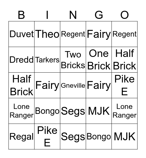 Architects Bingo Card