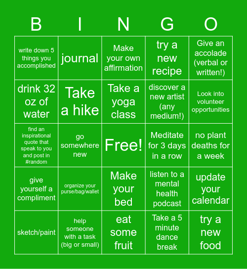 Look Around, Look Within Bingo Card