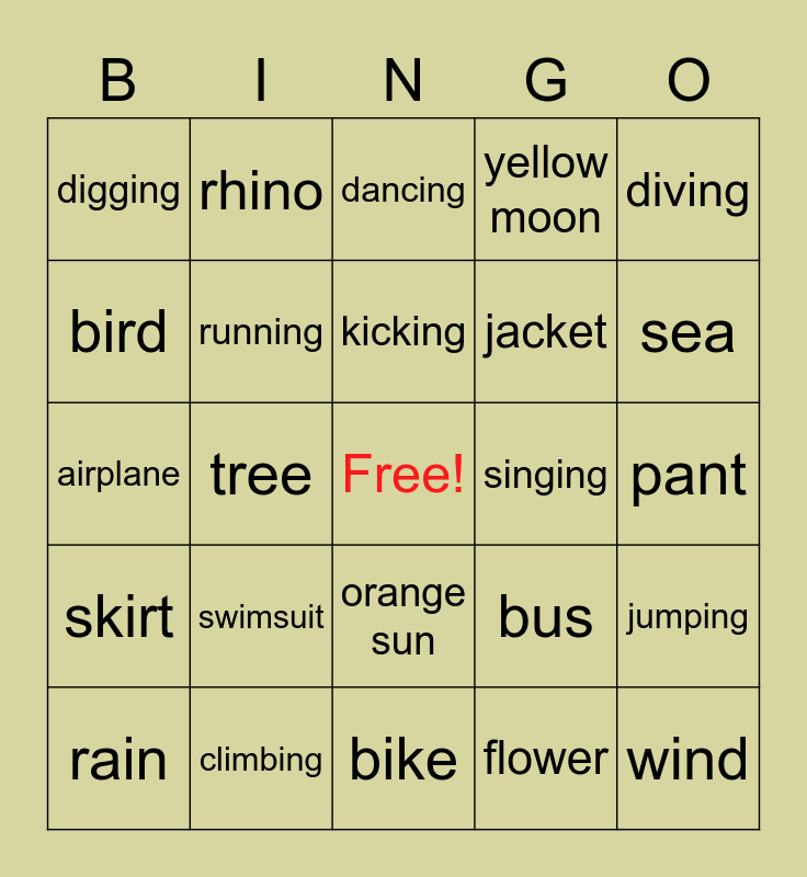 [豐田 7:30班] Review Beginner Bingo Card