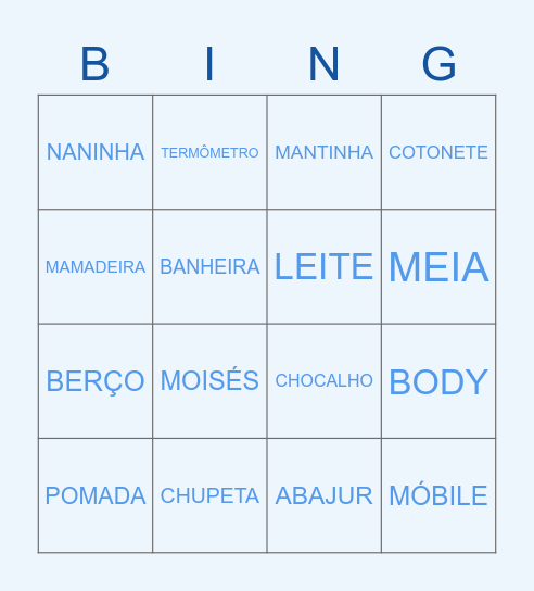 CHÁ DO OTÁVIO Bingo Card