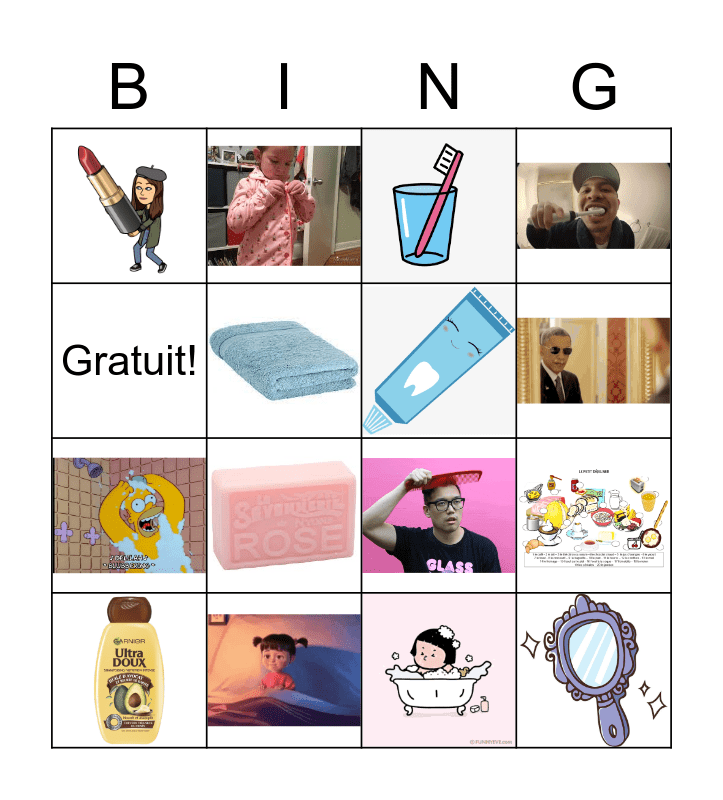 Ma routine du matin et du soir Bingo Card