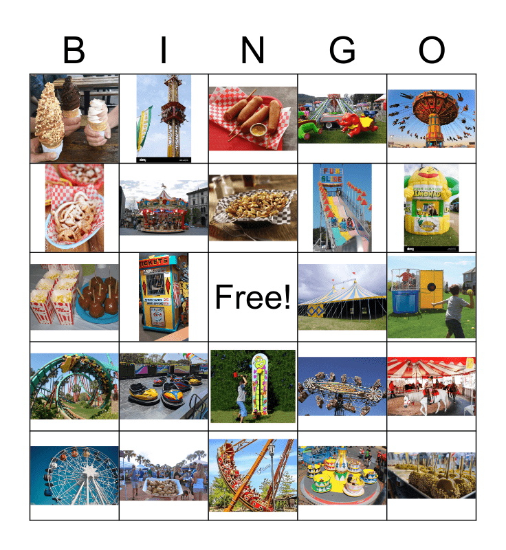 Fairs and Carnivals Bingo Card