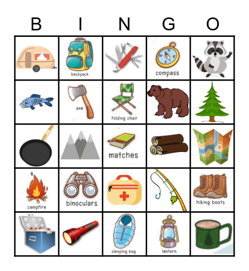 Camping! Bingo Card