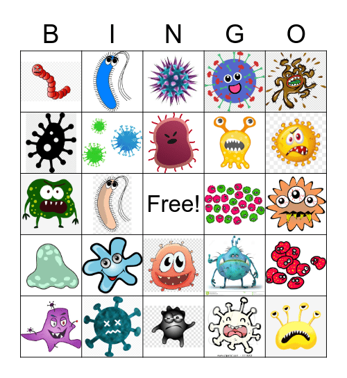 Bacteria Bingo Card