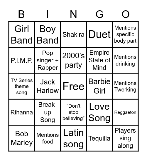 THE SPACE Bingo Card