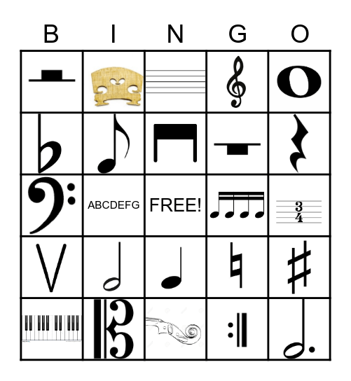 Orchestra! Bingo Card