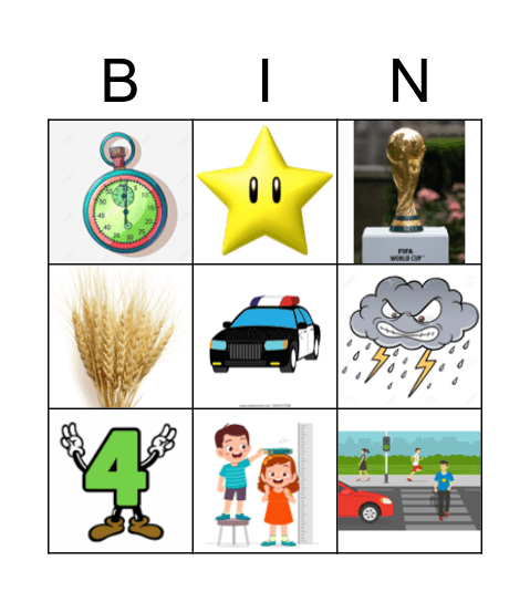 Bingo de dígrafos Bingo Card