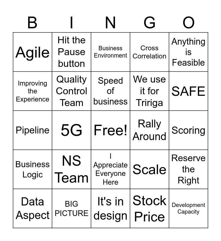 Mr AR Bingo Card