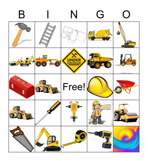 Construction Bingo Card