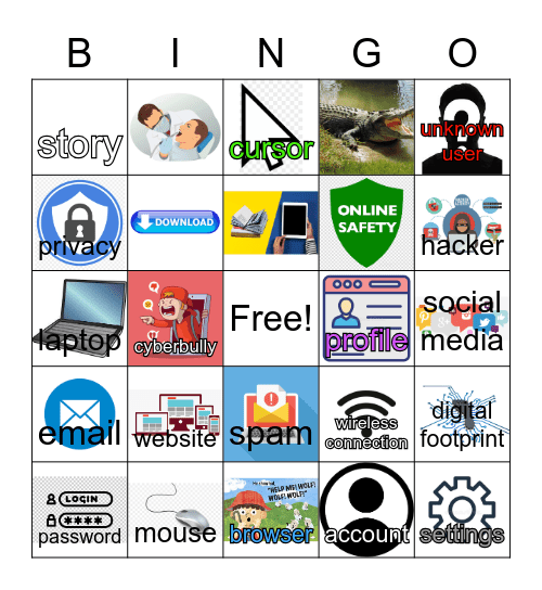 Exploring the Digital World Bingo Card