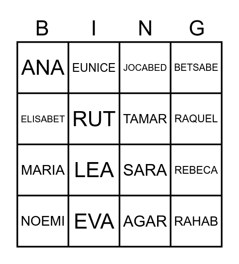 Dia de las Madres Bingo Card