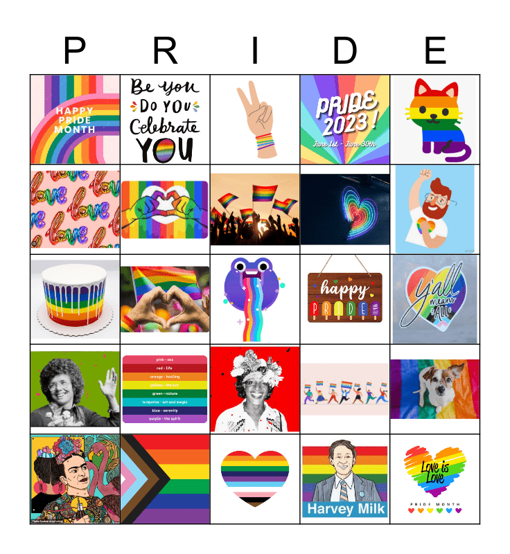 WFM Scheduling Pride Bingo Card