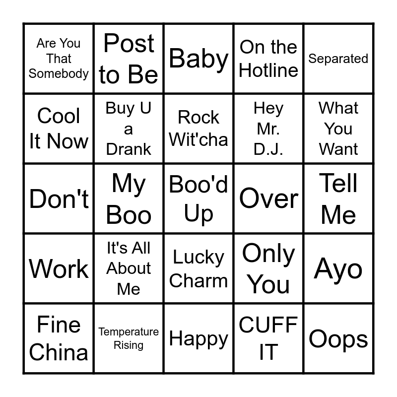 VIBE BINGO ROUND 1 Bingo Card