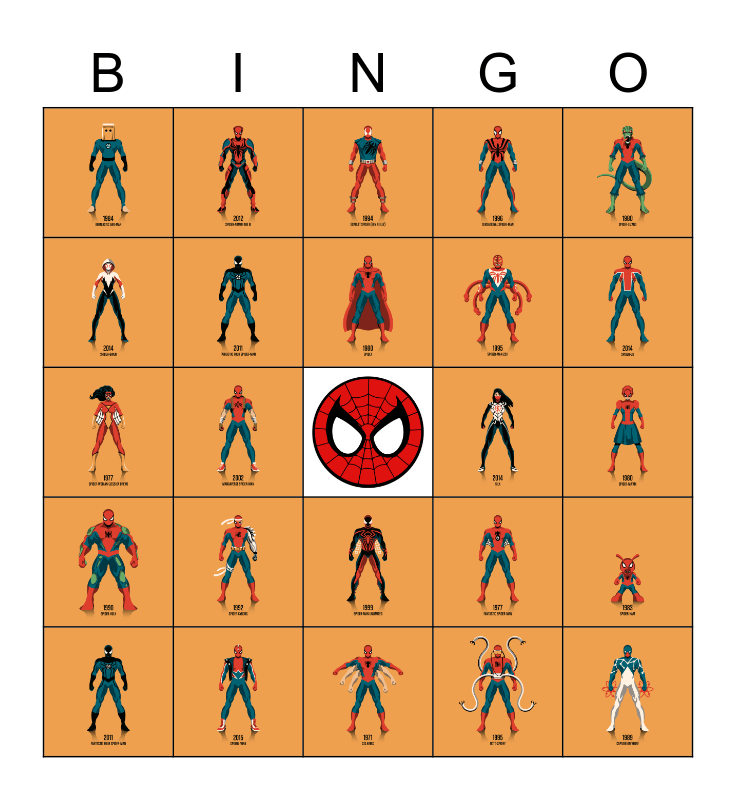 Spider-Verse by DNKG Bingo Card