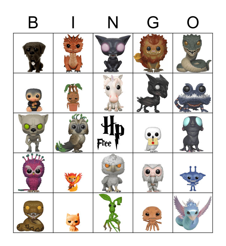 Magical Creatures Bingo Card