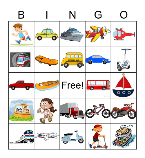 TRANSPORTACION Bingo Card
