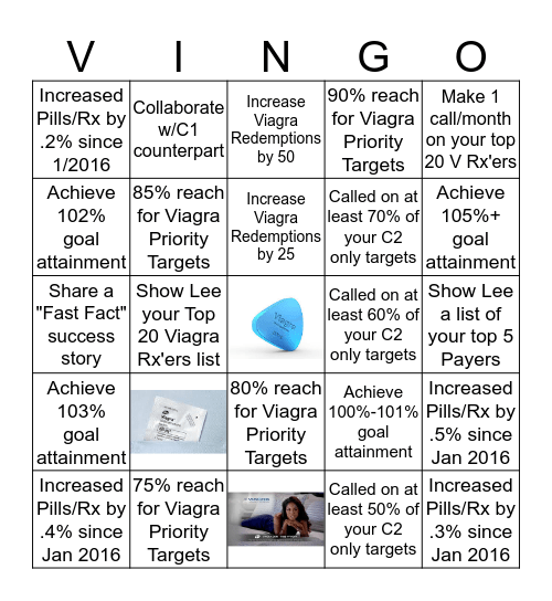 Vingo, a game to get EXCITED about! Bingo Card