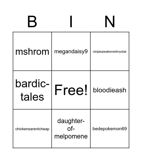 spirit-animal-sisters-official Bingo Card