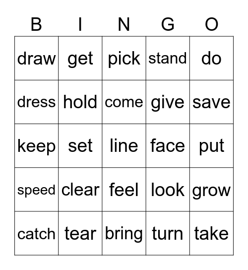 up Bingo Card