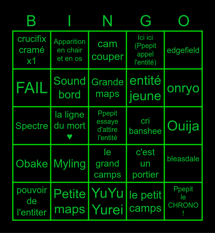 Bingo de l'Espace (Ppepit) Bingo Card