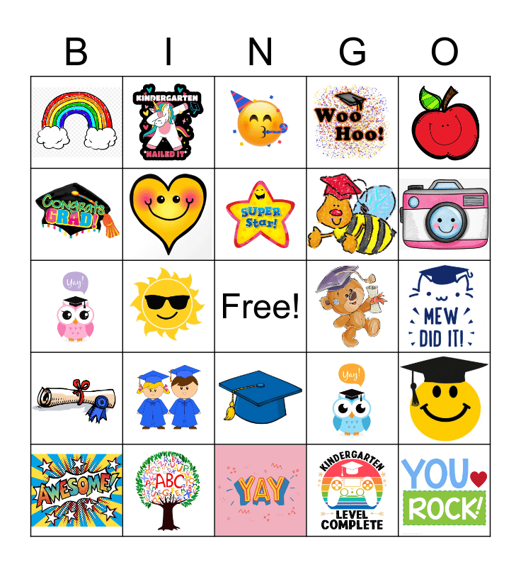Graduation Bingo Card