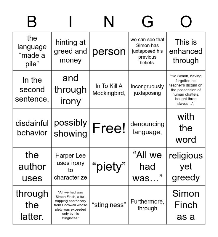 HEHEHEHEHEHEHEHE :) Bingo Card