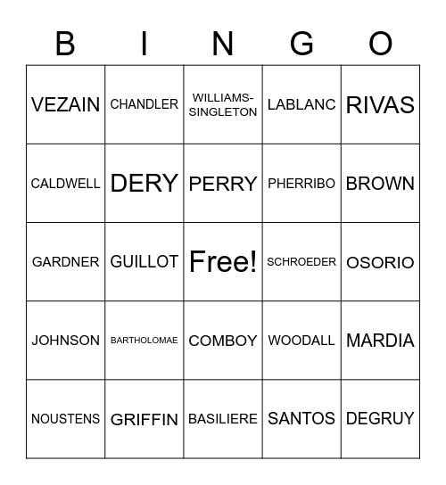 AHL PROVIDER BINGO Card