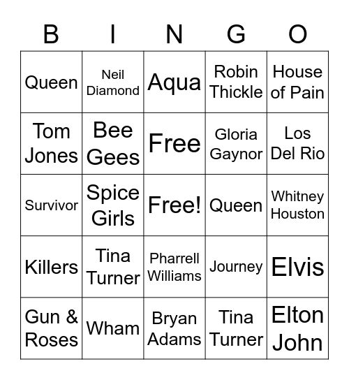 Disco Bingo Card