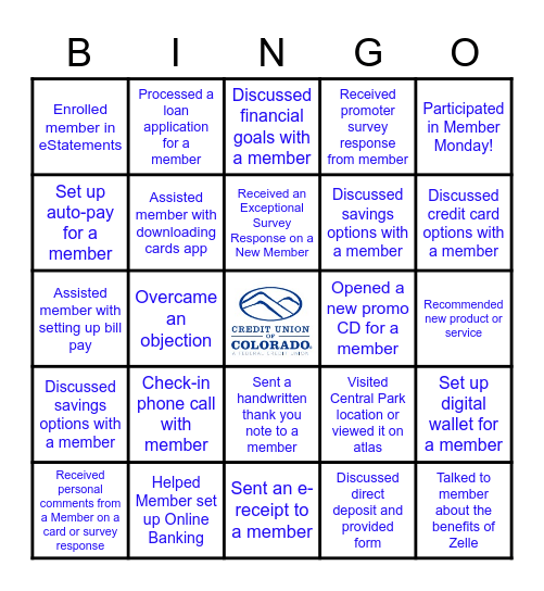 Member Experience BINGO! Bingo Card