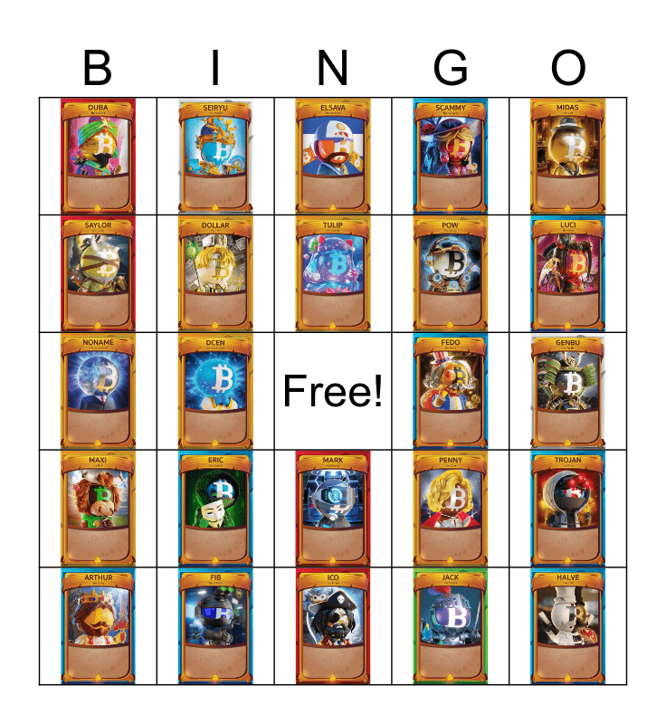 BTD GAME Bingo Card