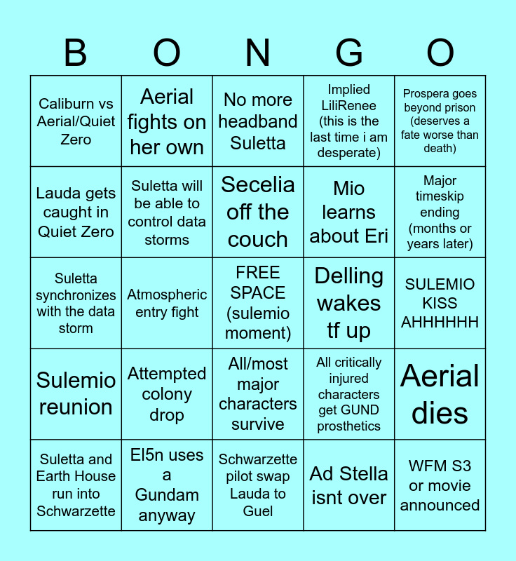 WFM Final Bingo by dupe Bingo Card