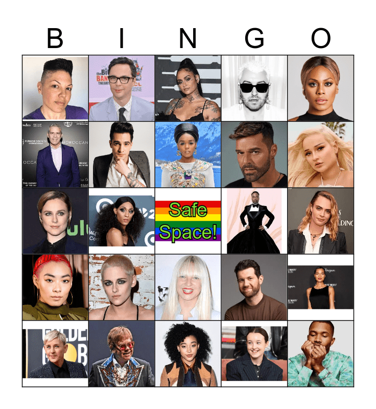 PRIDE Bingo Card