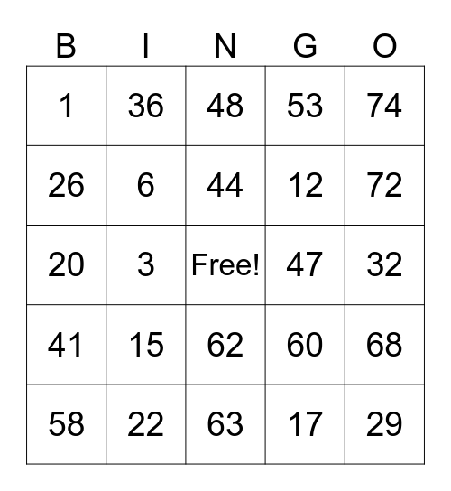 GET YETI TO GROW BINGO! Bingo Card